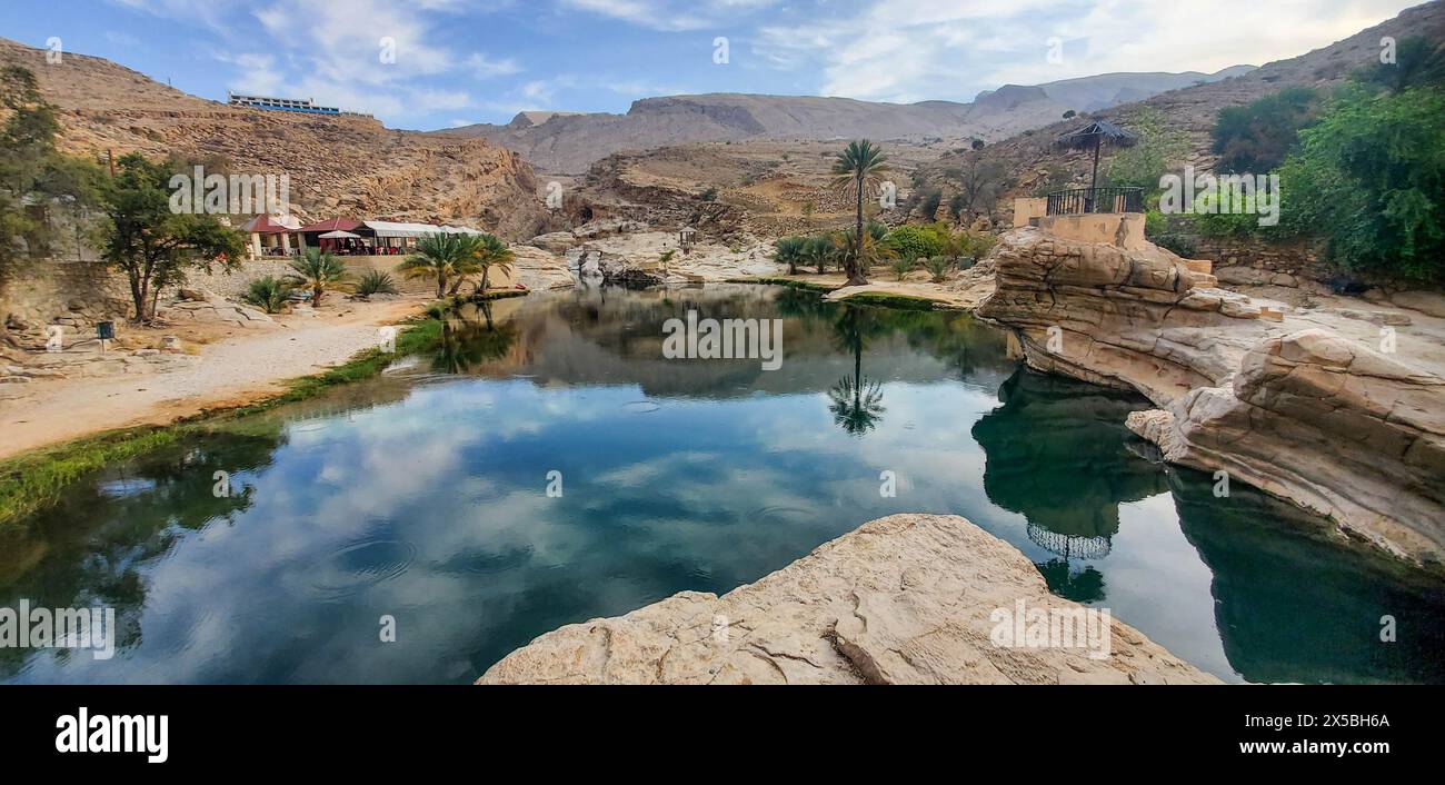 Water pools in the canyon, Wadi Bani Khalid, Oman Stock Photo - Alamy