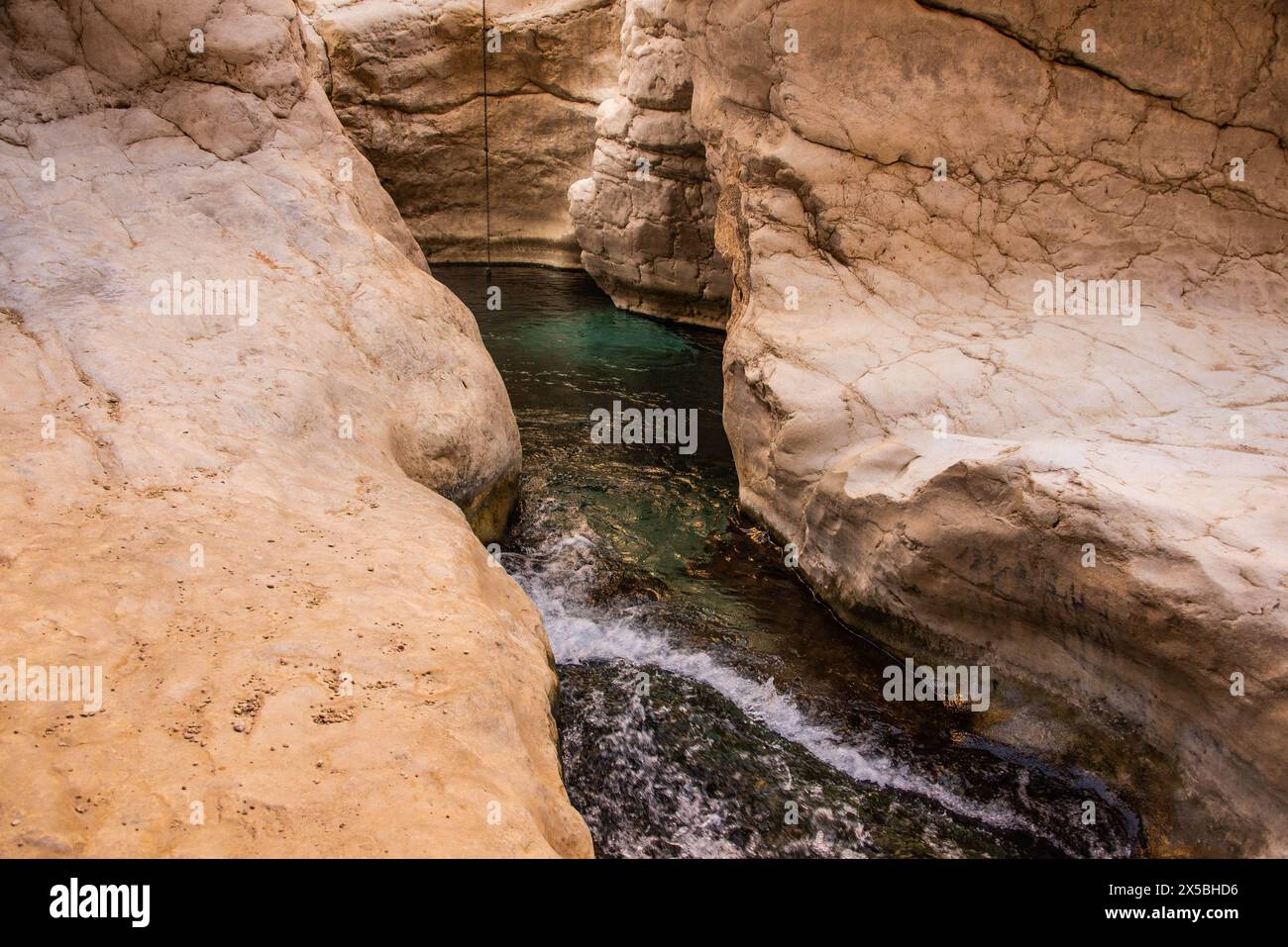 Beautiful slot canyon and pool, Wadi Bani Khalid, Oman Stock Photo - Alamy