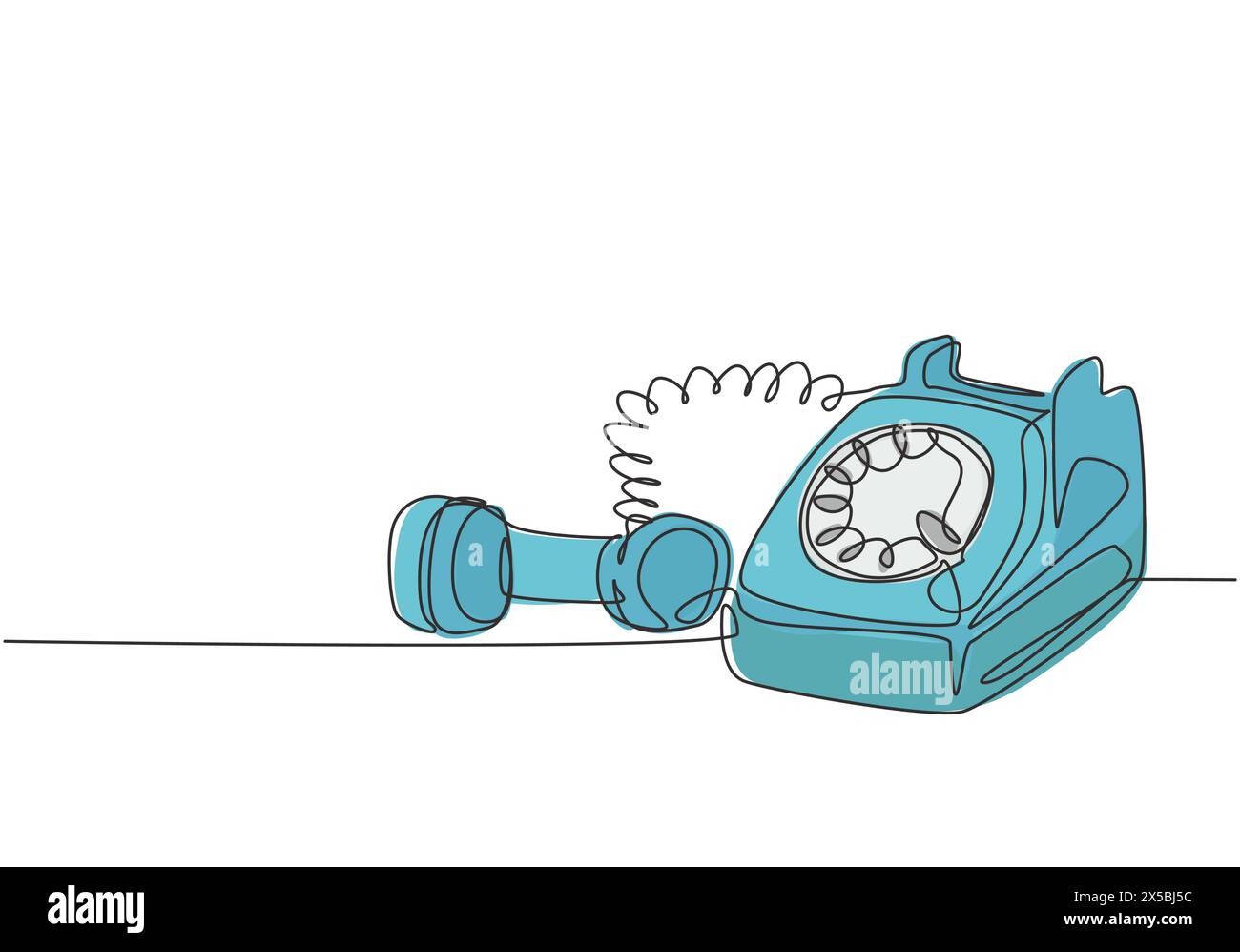 Phone handset contour Cut Out Stock Images & Pictures - Alamy