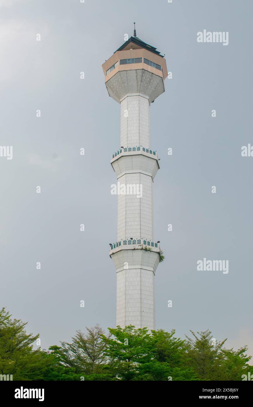 The tower or minaret of the Great Mosque of Bandung (Masjid Raya ...