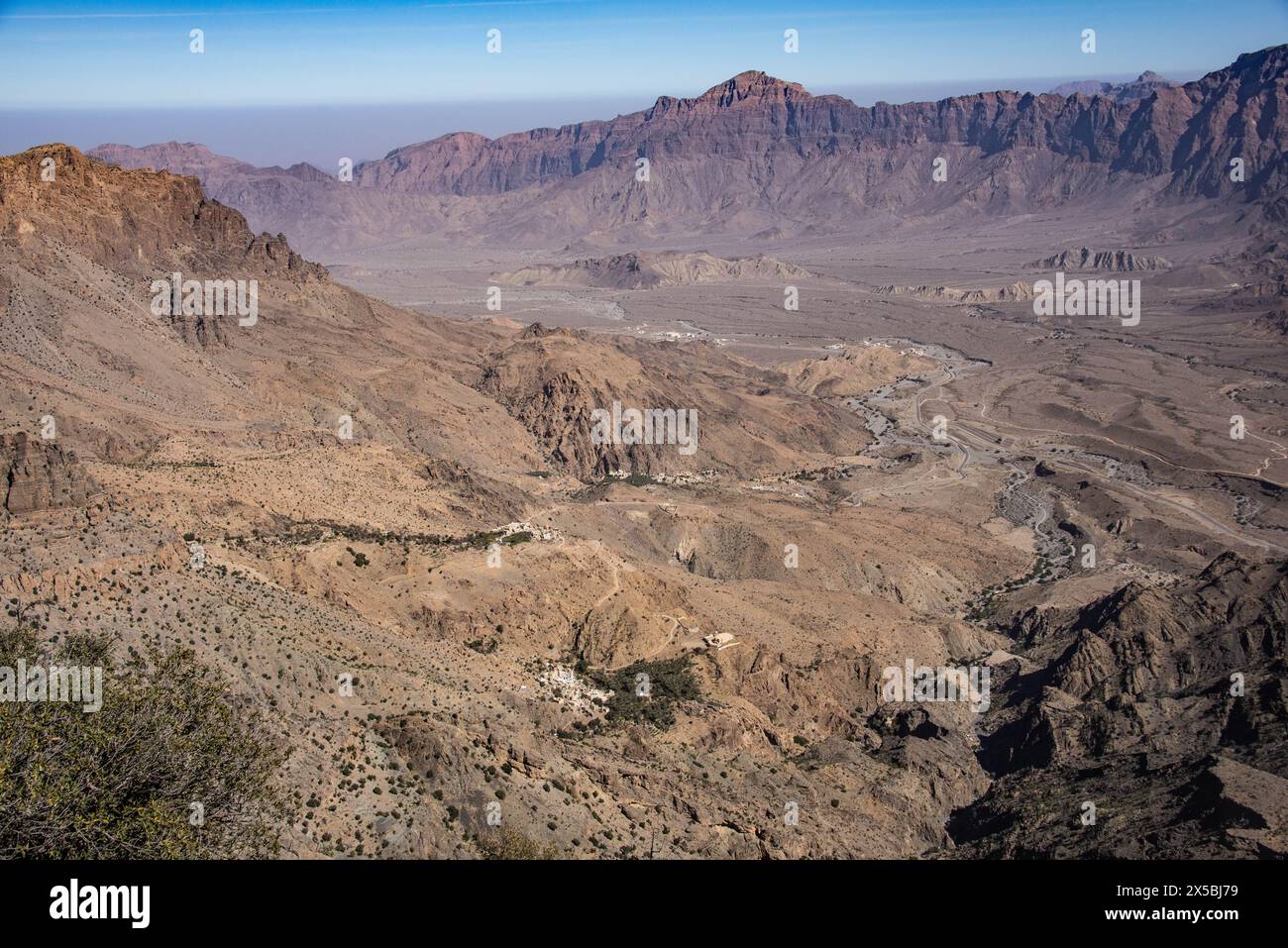 Hadash-Wakan route in the Western Hajar Mountains, Wakan, Oman Stock ...