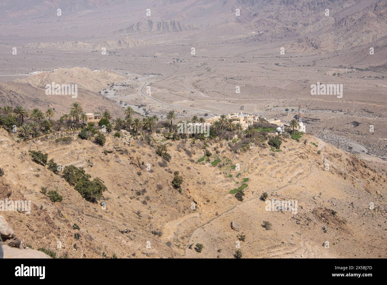 View on the Hadash-Wakan route in the Western Hajar Mountains, Wakan ...