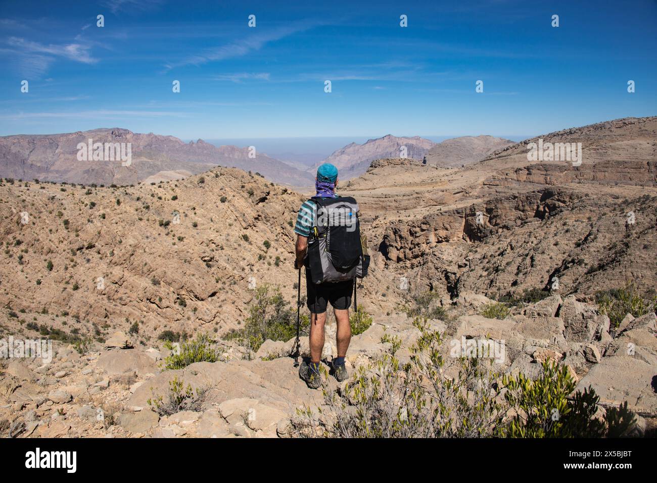 Hadash-Wakan route in the Western Hajar Mountains, Wakan, Oman Stock ...