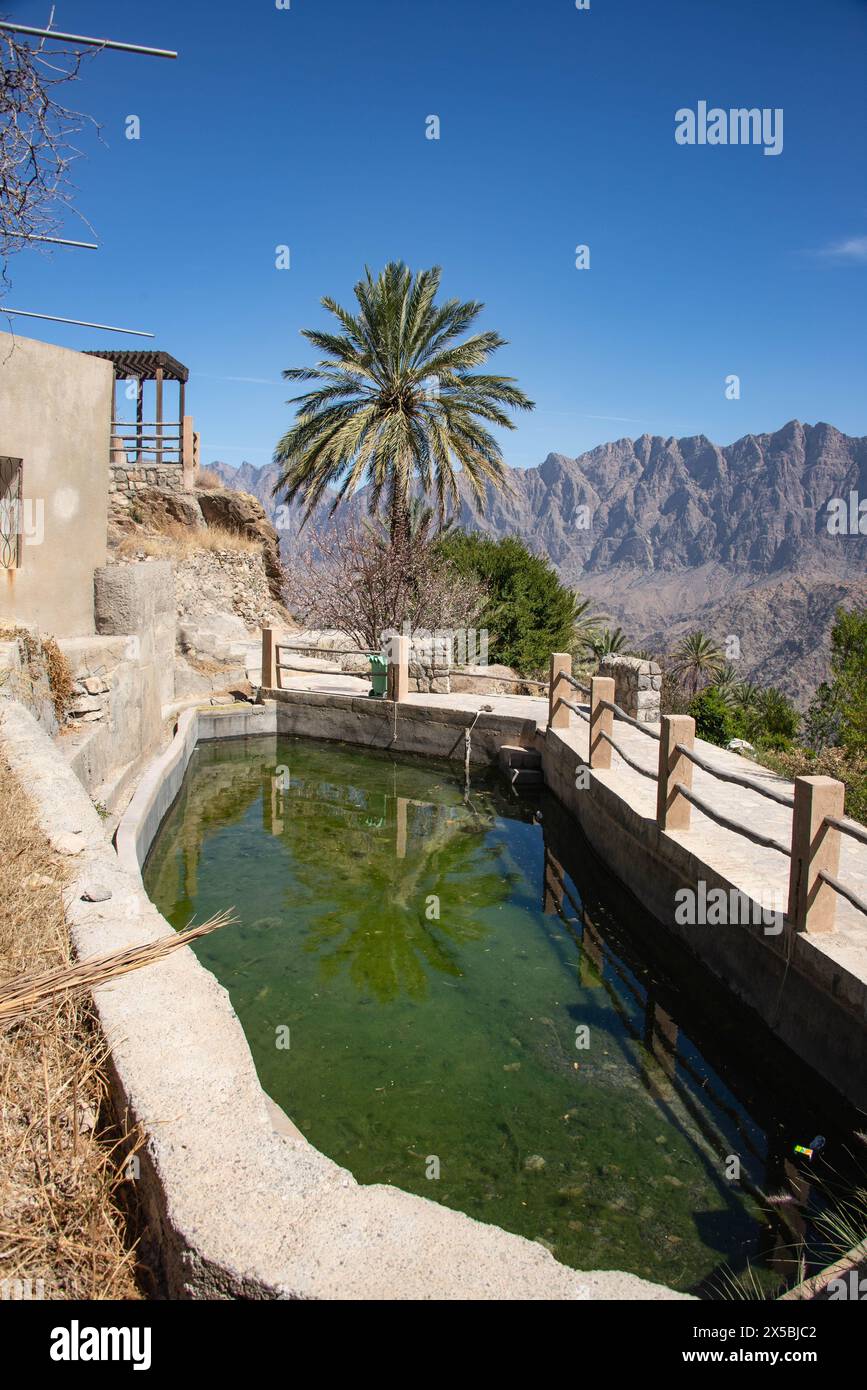 the ancient Omani irrigation channels), Misfat Al Abriyeen, Oman Stock ...
