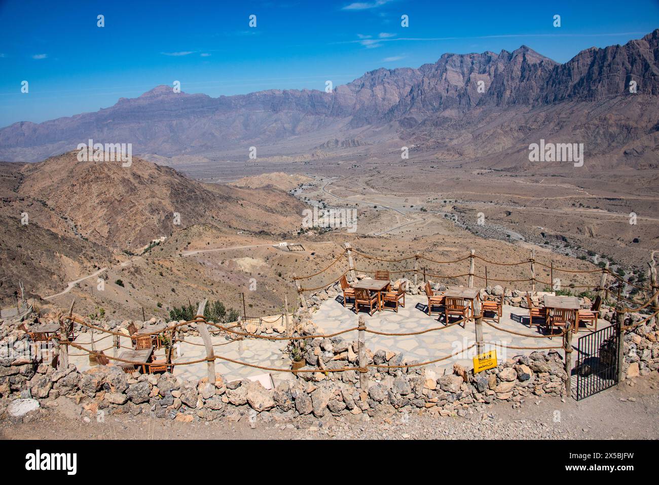 Hadash-Wakan route in the Western Hajar Mountains, Wakan, Oman Stock ...