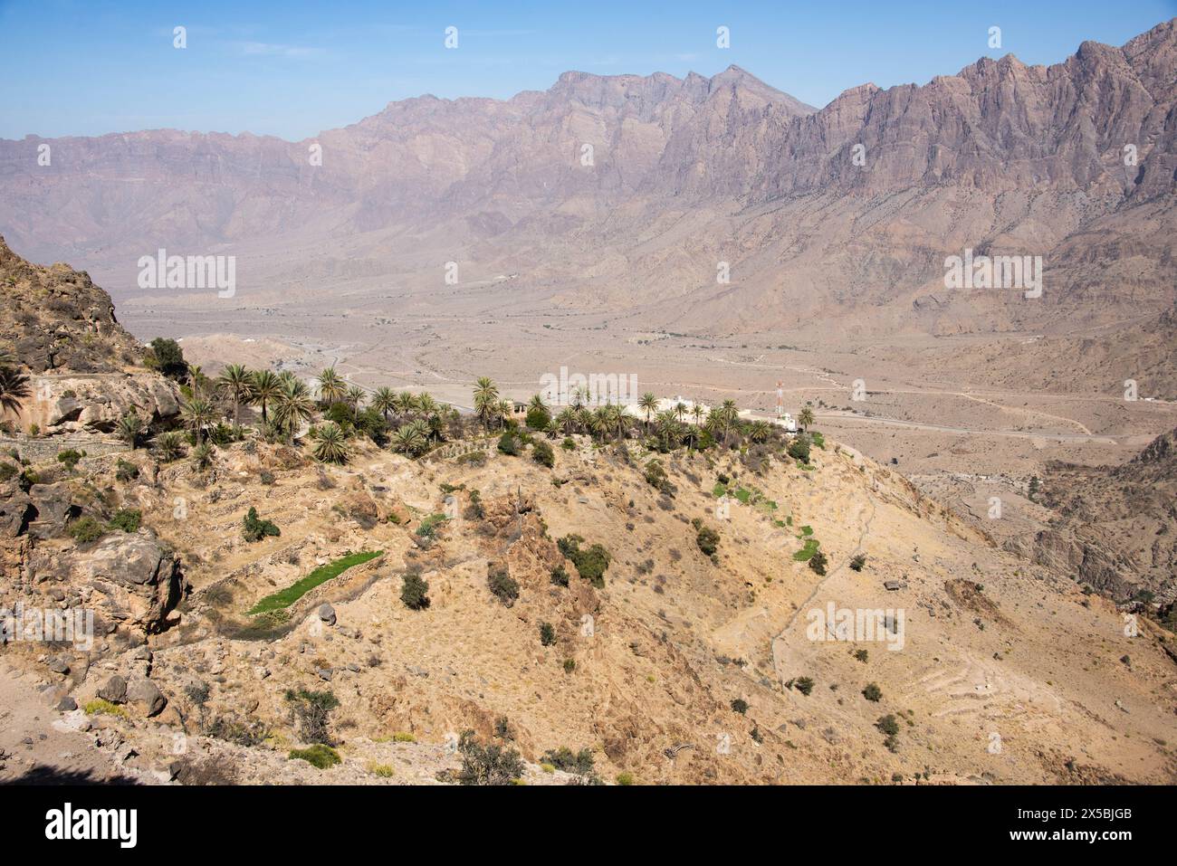 Hadash-Wakan route in the Western Hajar Mountains, Wakan, Oman Stock ...