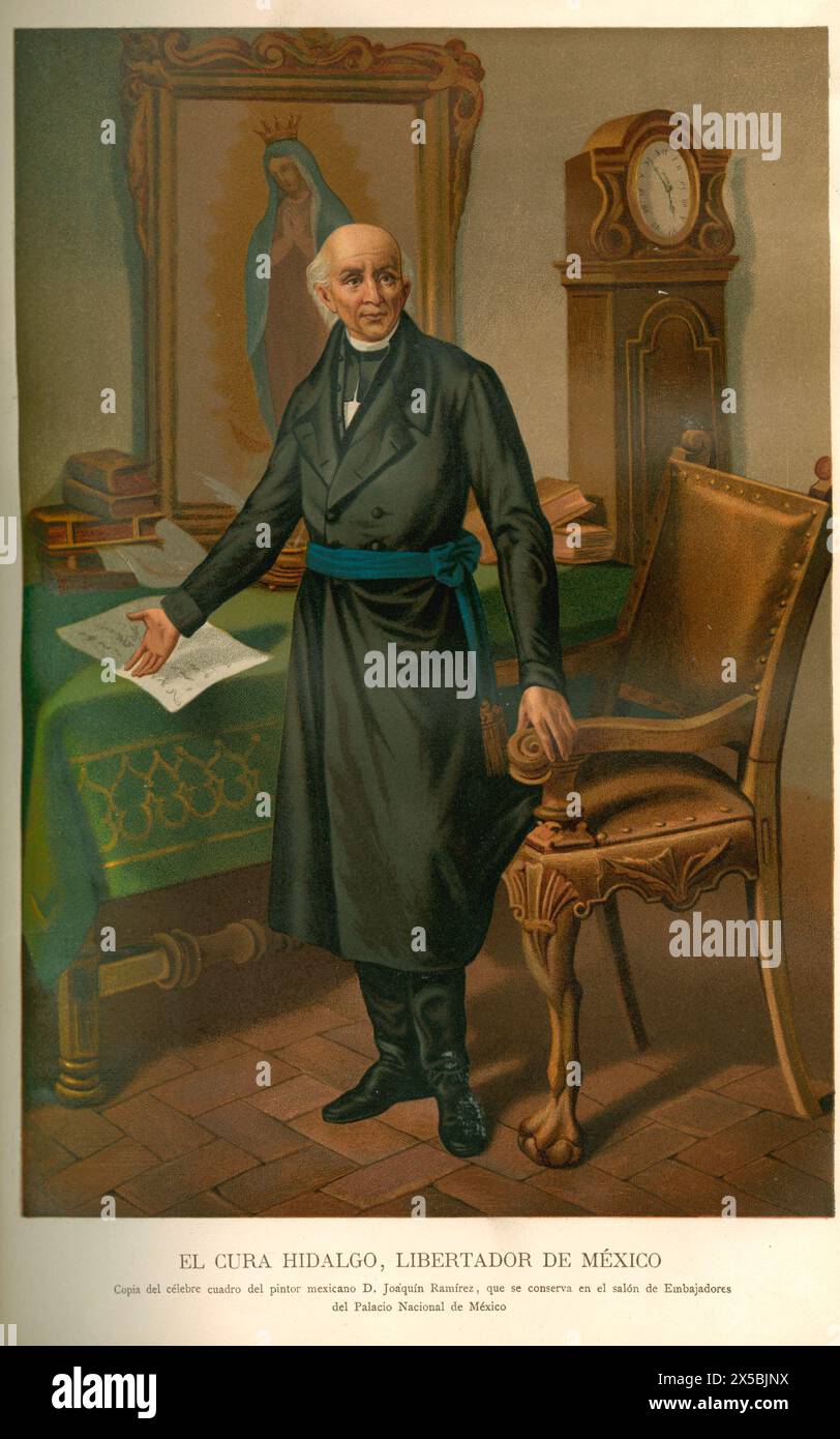 Mexican historical portrait of Miguel Hidalgo y Costilla Independence ...