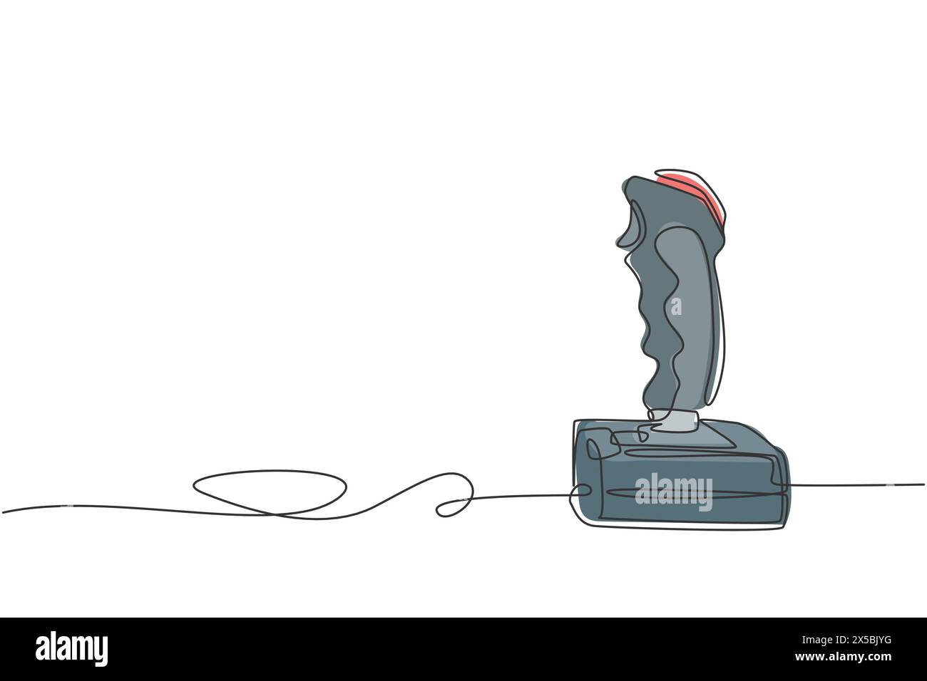 One continuous line drawing of retro old classic console video game ...