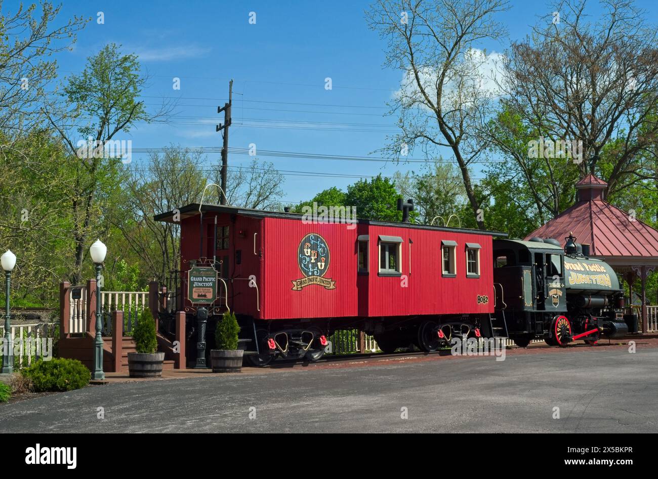 A vintage steam locomotive and caboose are a special attraction in the ...