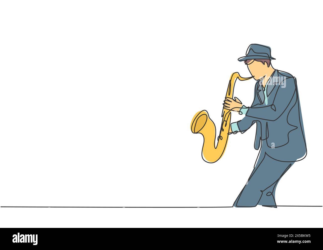 Saxophone drawing hi-res stock photography and images - Alamy
