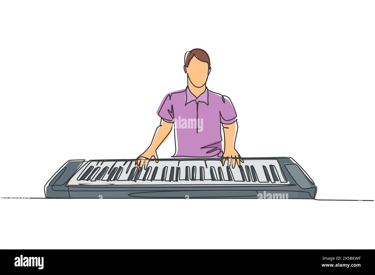 Male keyboard player Stock Vector Images - Alamy
