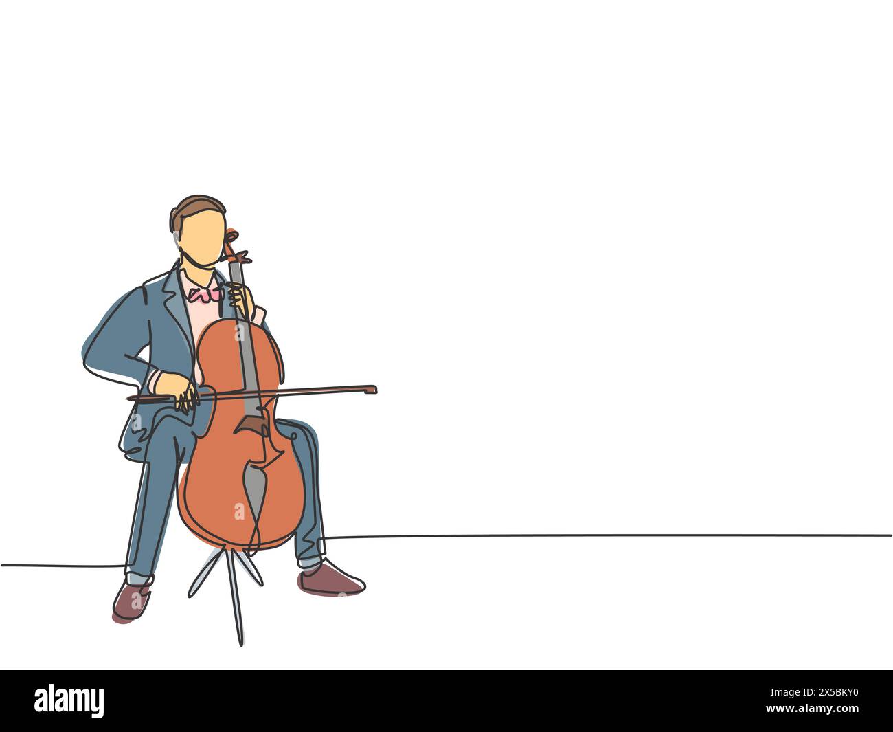 Hand drawn classical violin bow hi-res stock photography and images - Alamy