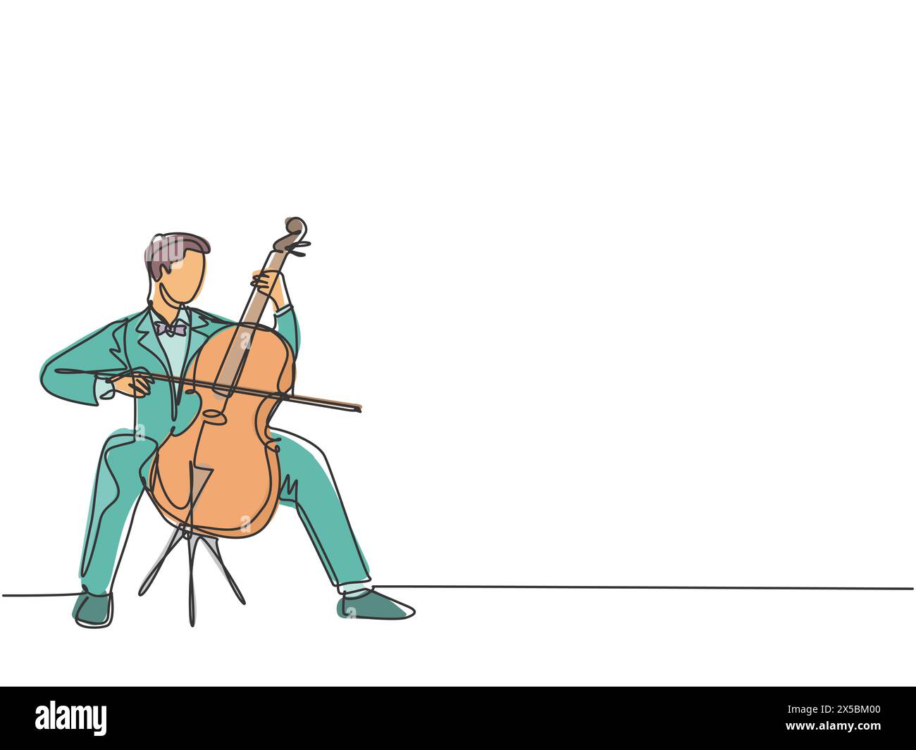 Hand drawn classical violin bow hi-res stock photography and images - Alamy