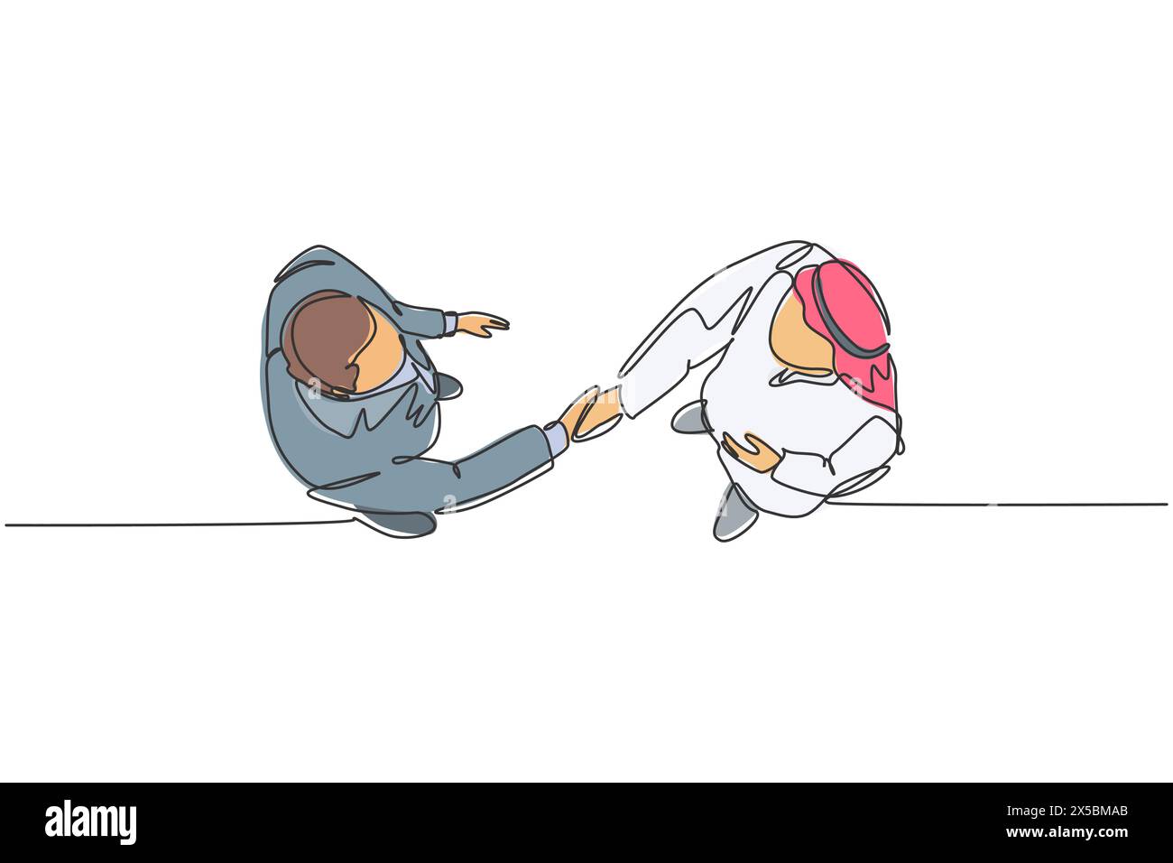 One single line drawing of young happy male rocker singer holding ...