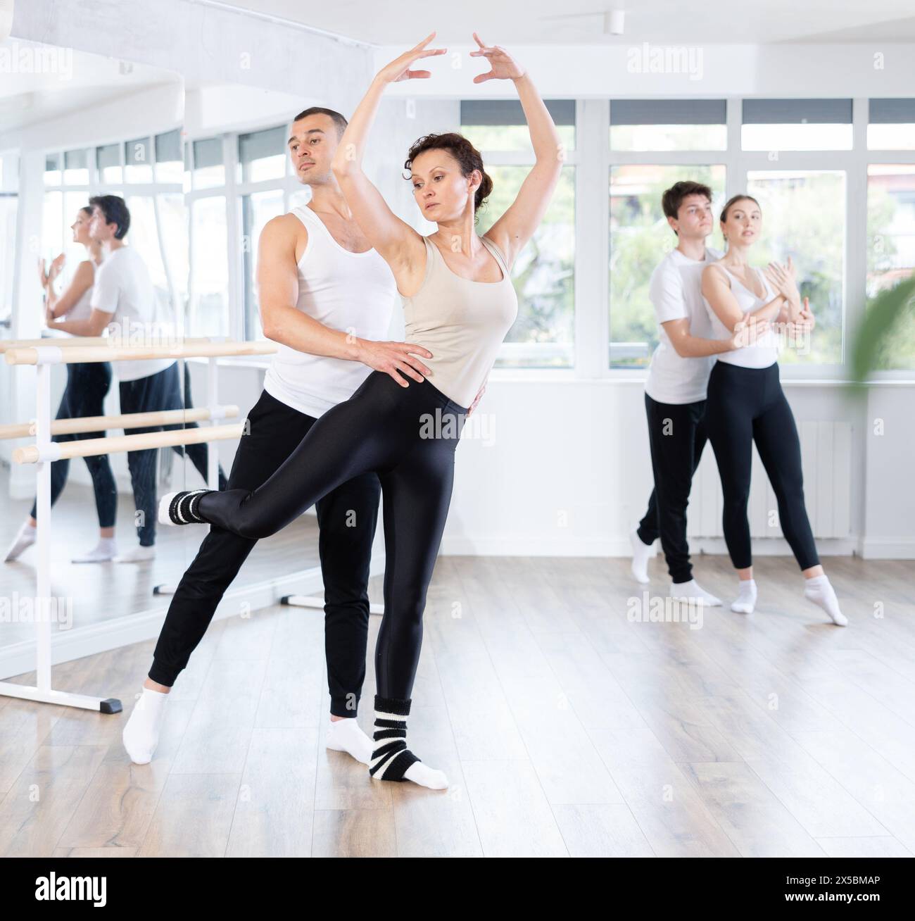 Male female dancer preparing hi-res stock photography and images - Alamy