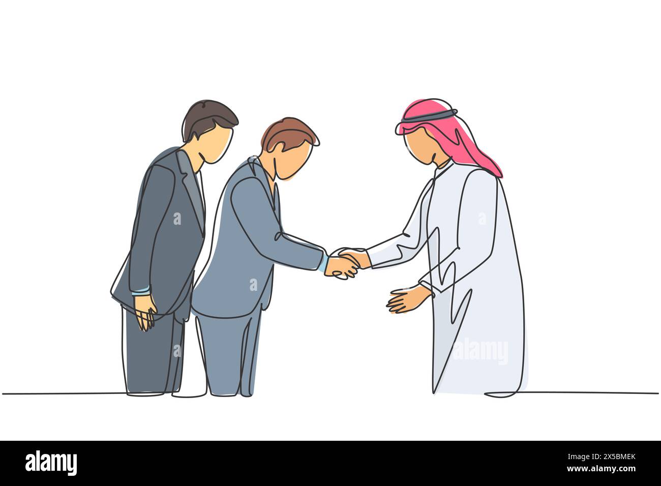 One continuous line drawing of young happy male guitarist playing ...