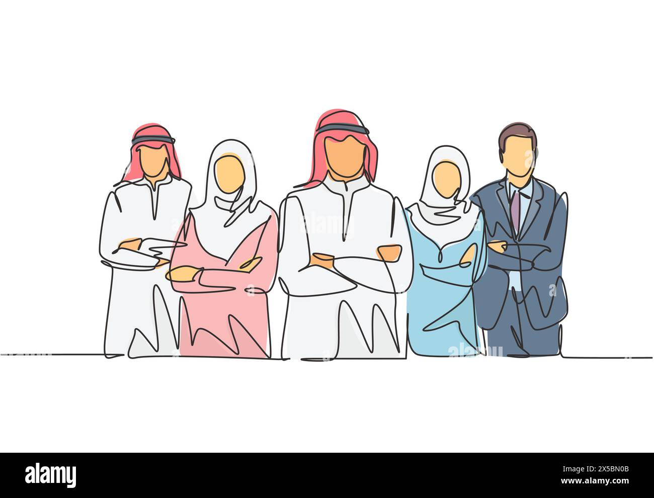 Young diversity line up Stock Vector Images - Alamy