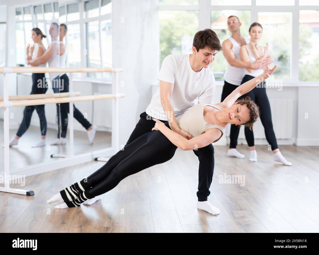 Male dancer supporting partner in hi-res stock photography and images ...