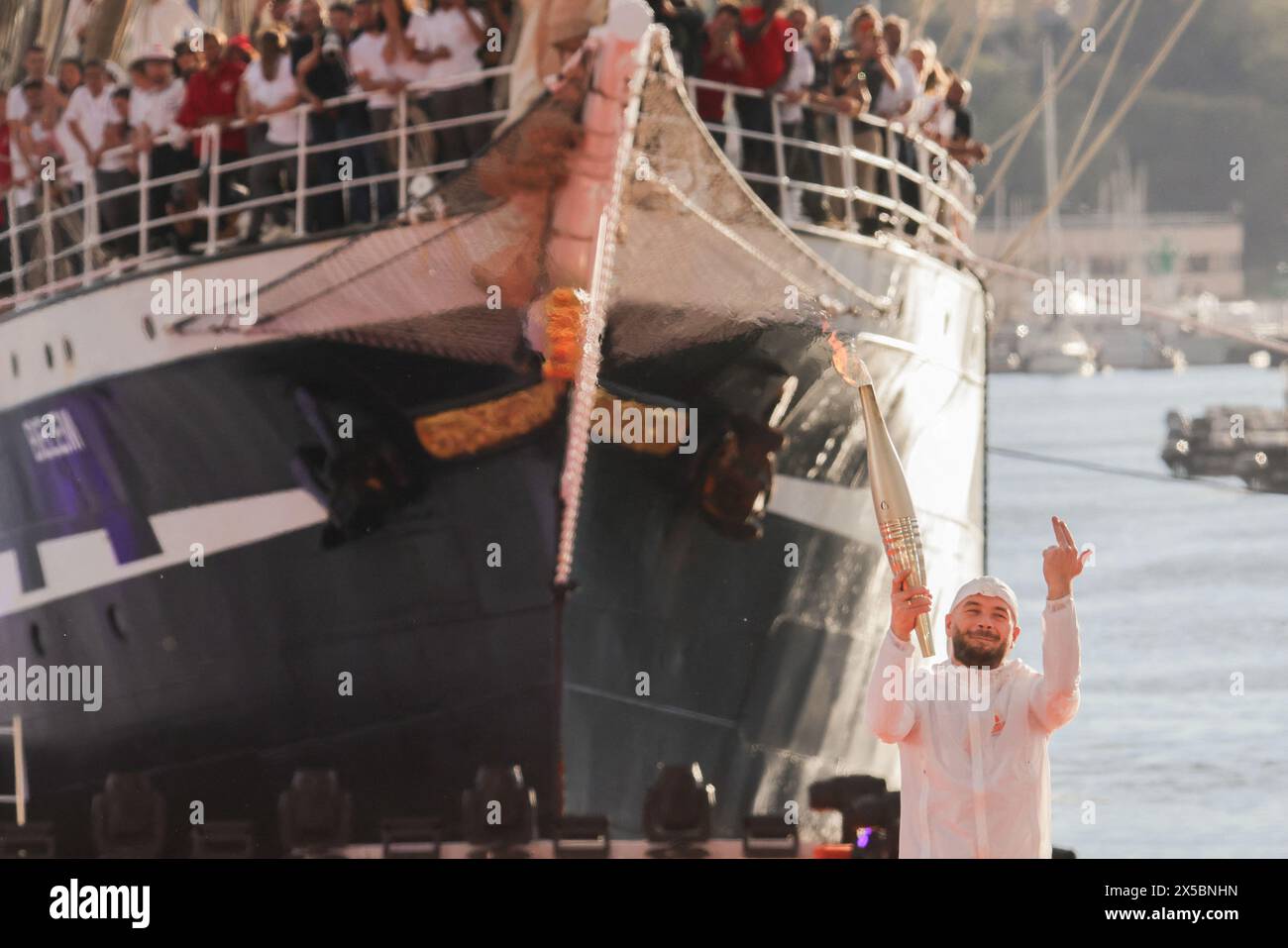 French rapper Julien Mari aka Jul lights the Olympic and Paralympic ...