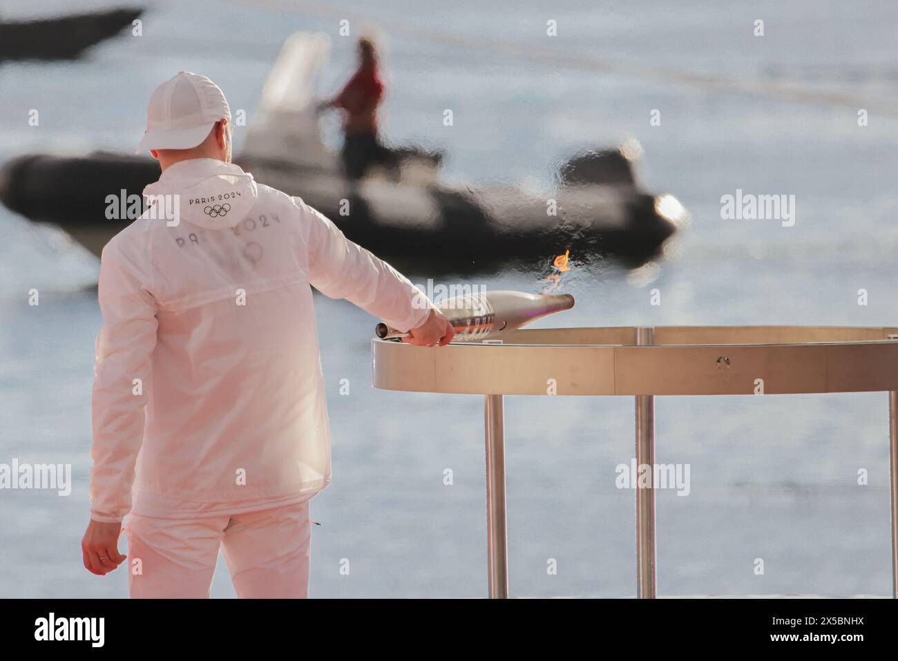 French rapper Julien Mari aka Jul lights the Olympic and Paralympic ...