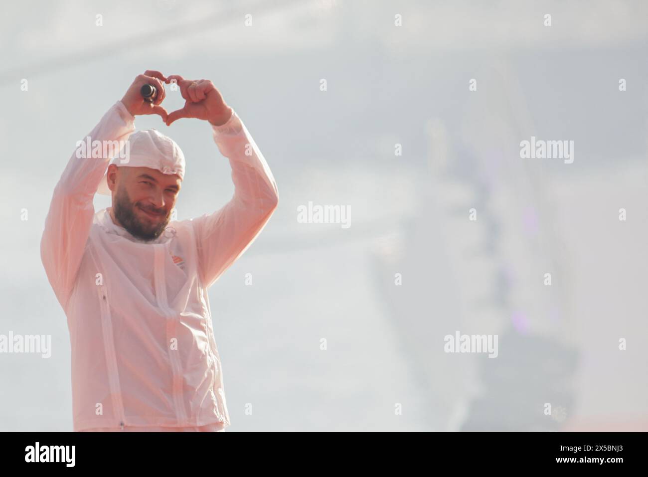 French rapper Julien Mari aka Jul lights the Olympic and Paralympic ...