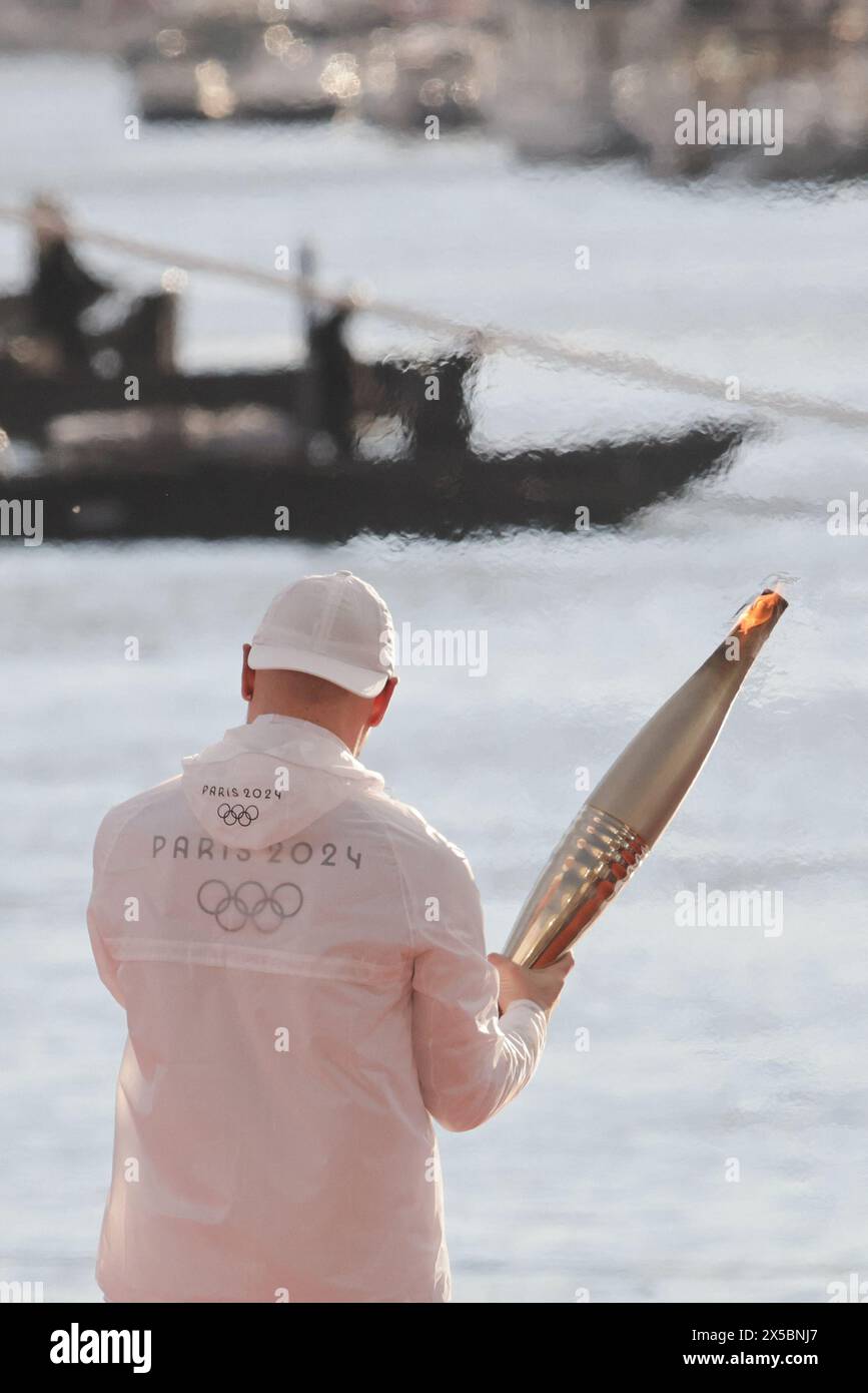 French rapper Julien Mari aka Jul lights the Olympic and Paralympic ...