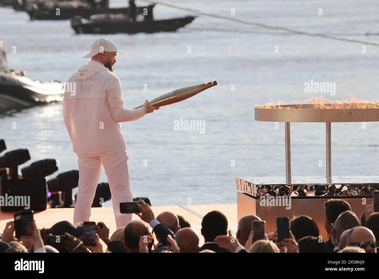 French rapper Julien Mari aka Jul lights the Olympic and Paralympic ...