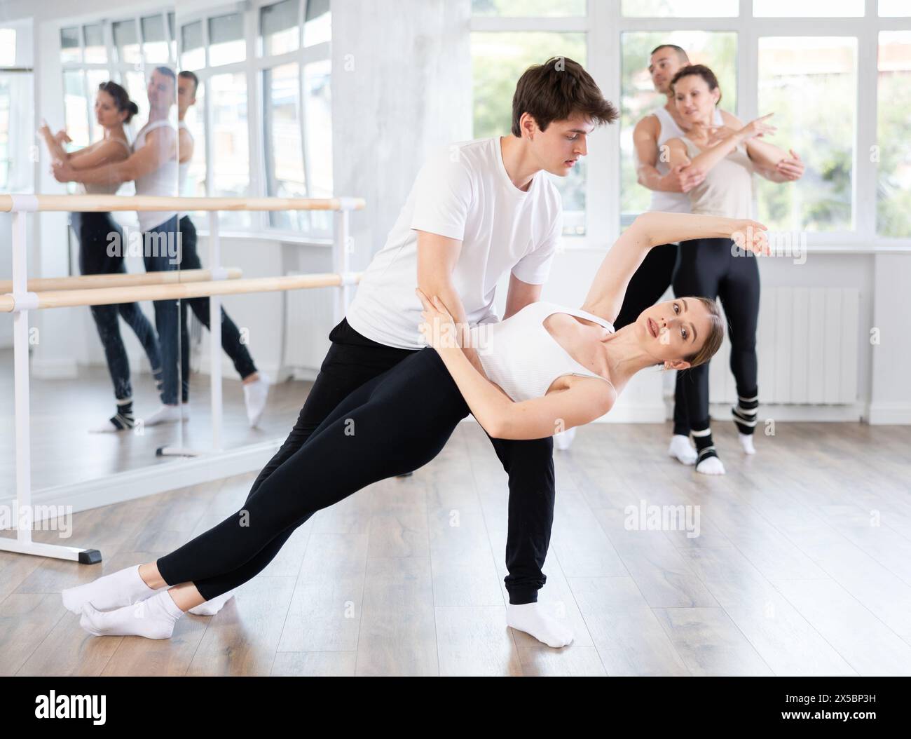 Dancer practicing lift hi-res stock photography and images - Alamy
