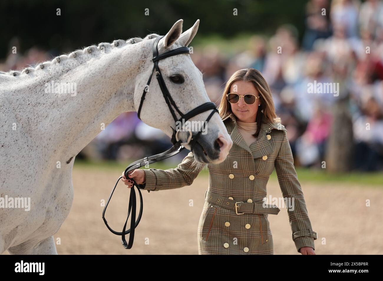 Jessica Phoenix of Canada with Wabbit during the first horse inspection ...