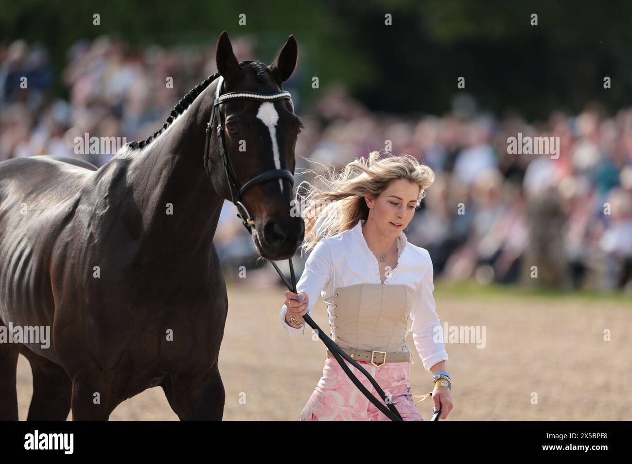Helen Bates of Great Britain with Carpe Diem during the first horse ...