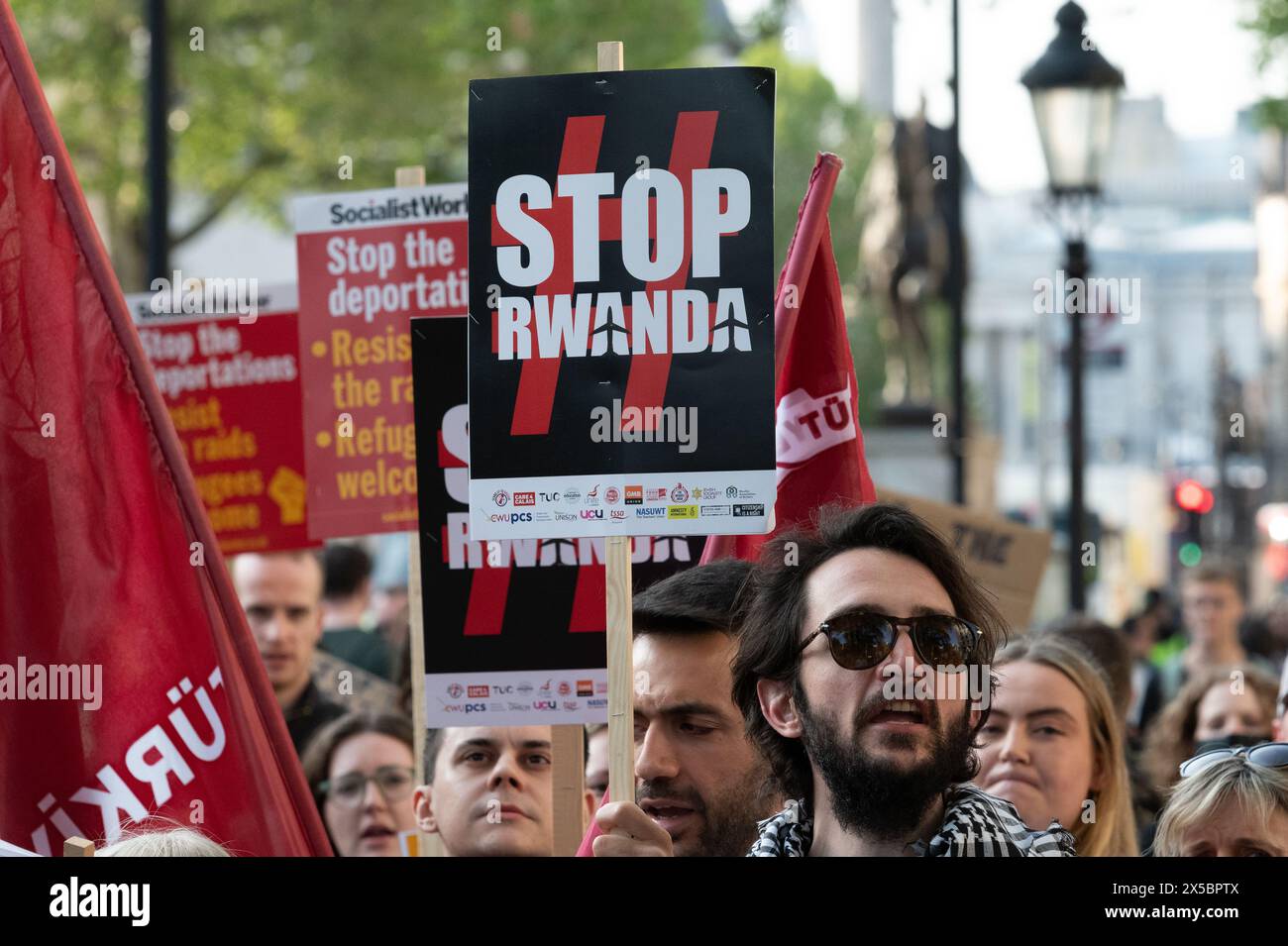 London, UK. 8 May, 2024. A coalition of groups, including Stand Up To ...