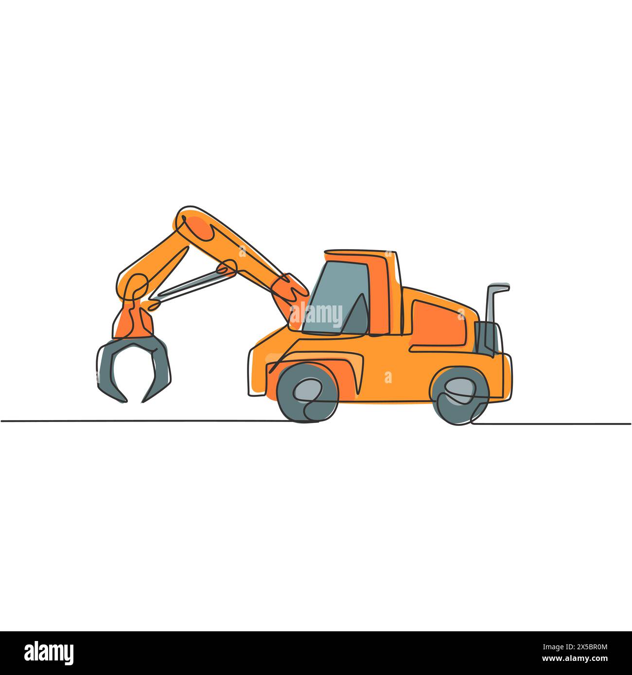 Bulldozer digger construction vehicle cartoon hi-res stock photography ...