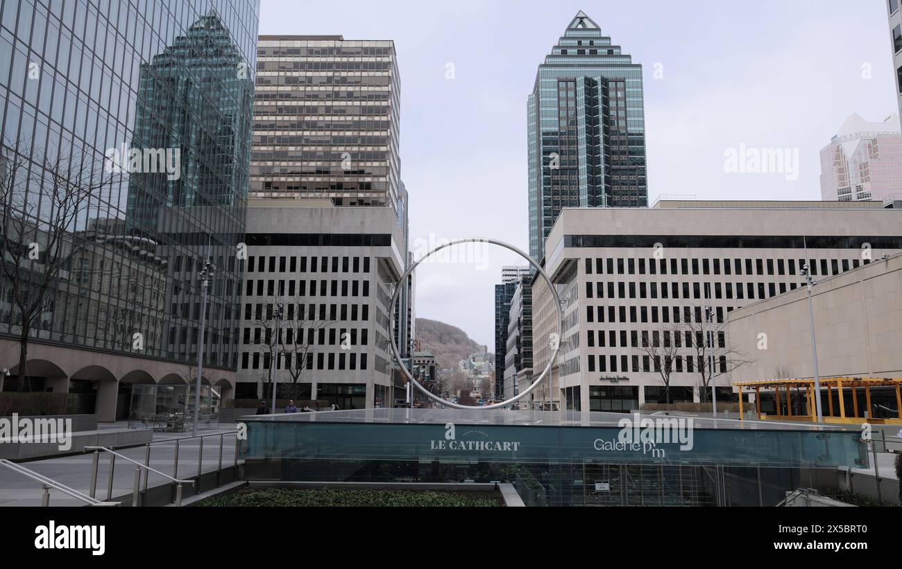 The Esplanade of Ville Marie Square Montreal with its iconic Art ...