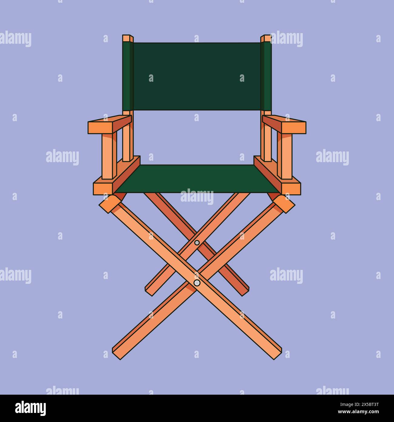 Director chair icon vector. Cinema Director movie chair illustration. wooden film chair Stock ...
