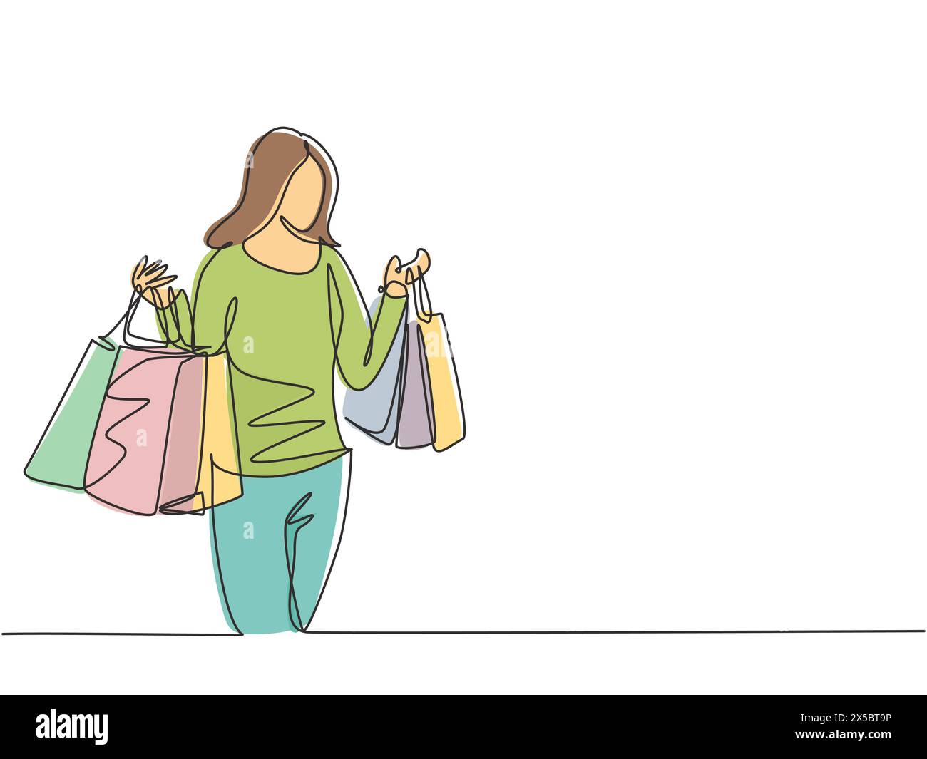 Young woman walking up Stock Vector Images - Alamy