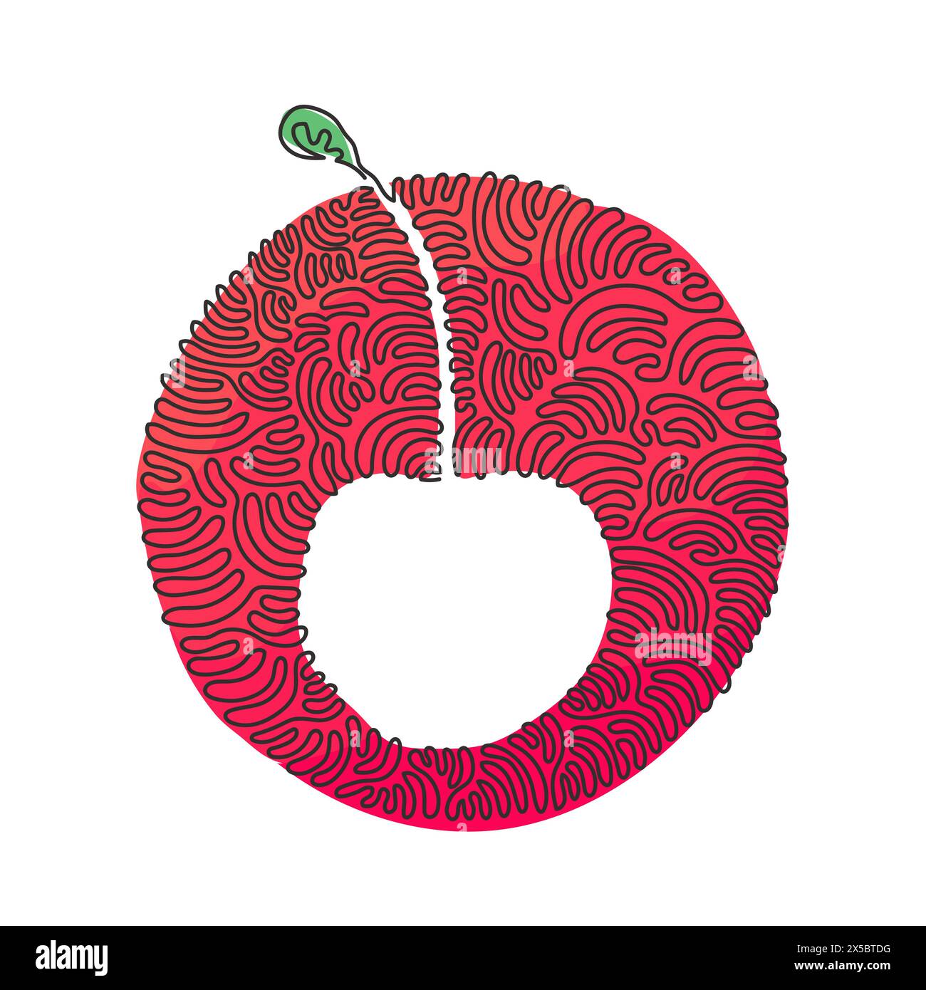 Single Continuous Line Drawing Whole Healthy Organic Cherry For Orchard