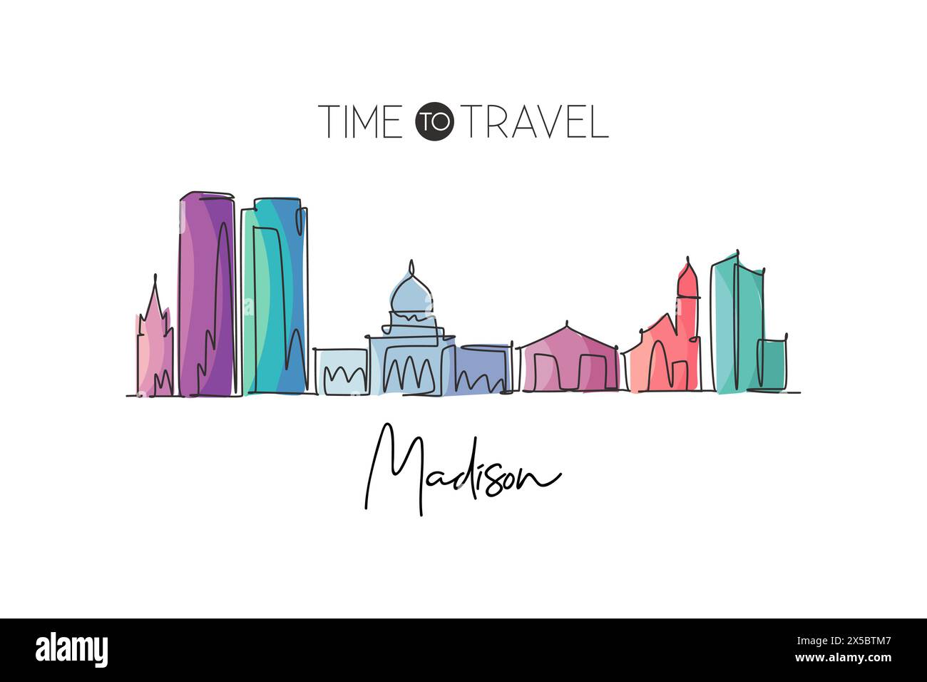 One madison building Stock Vector Images - Alamy