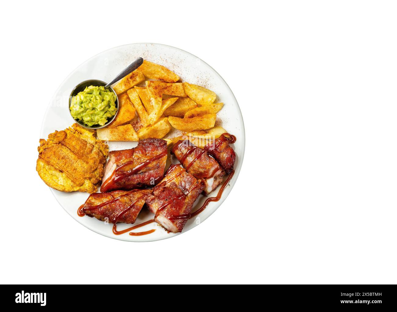 Grilled mamona beef with fries and patacon plantain - Typical Colombian ...