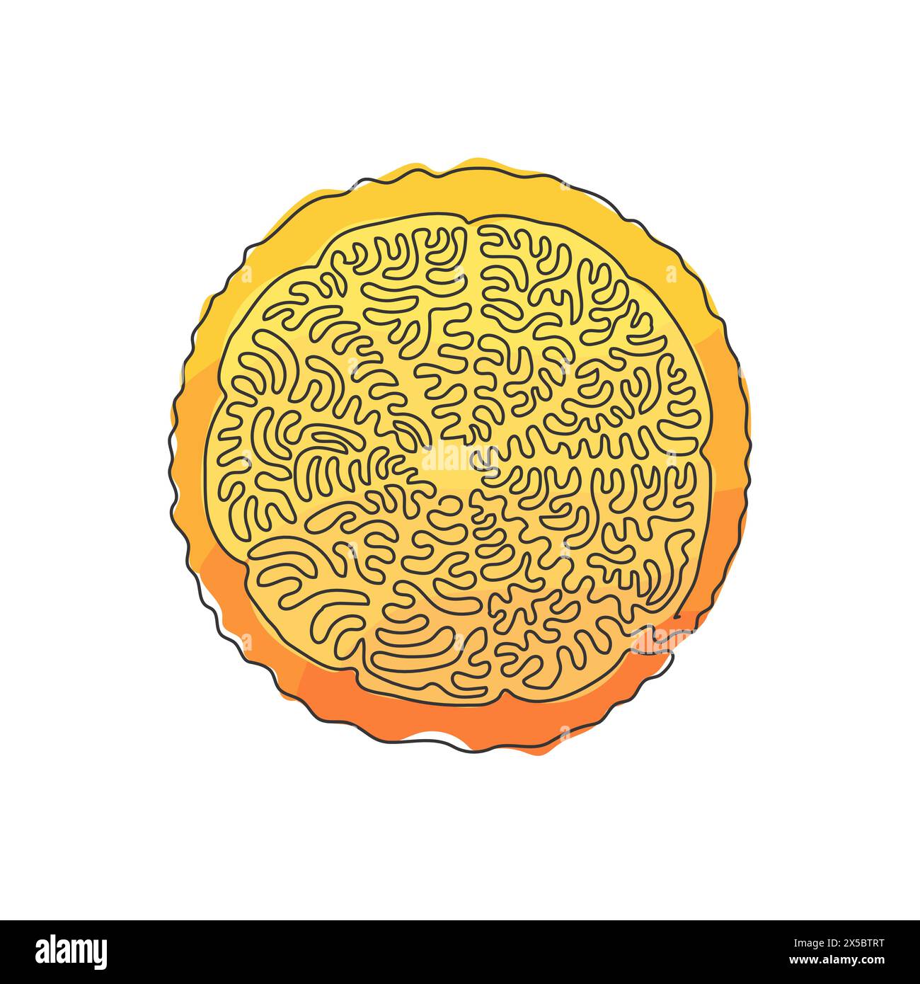 Orange delicious organic line Stock Vector Images - Alamy