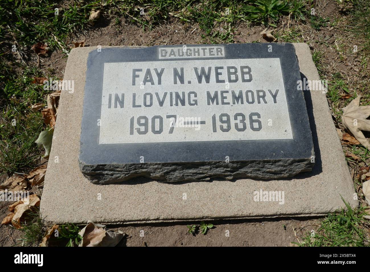 Santa Monica, California, USA 6th May 2024 Actress Fay Webb Grave at ...