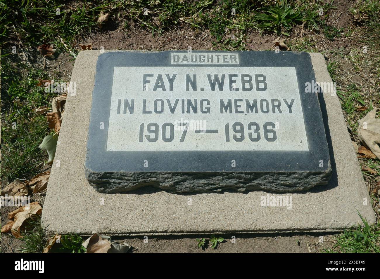 Santa Monica, California, USA 6th May 2024 Actress Fay Webb Grave at ...
