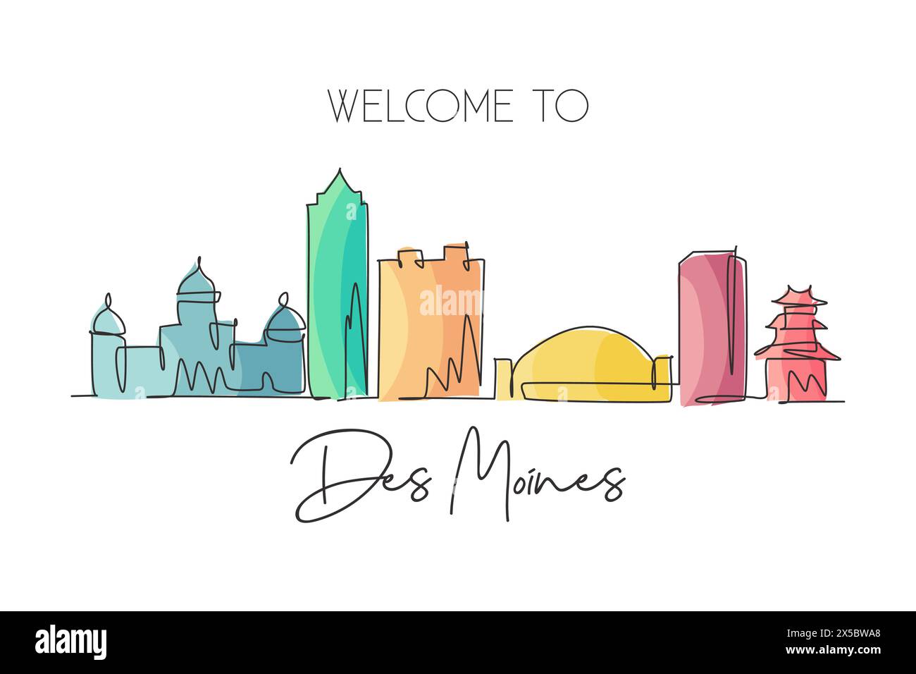 Iowa city downtown Stock Vector Images - Alamy