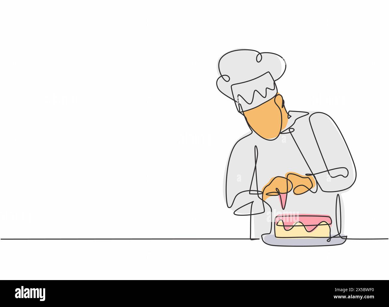 Food decorating chef decorating Cut Out Stock Images & Pictures - Alamy