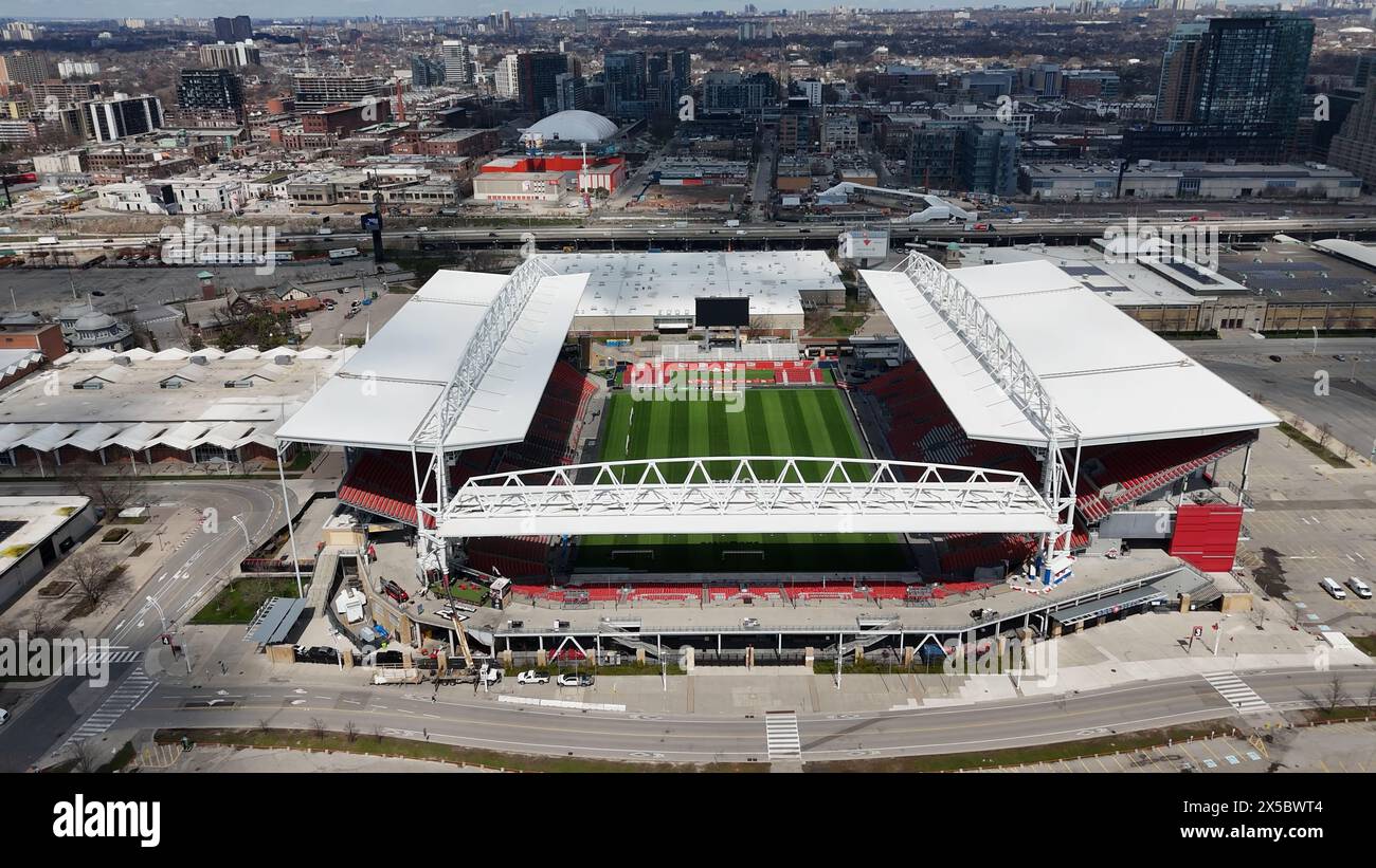 BMO Field in Toronto Canada aerial view home of the FC Toronto soccer ...