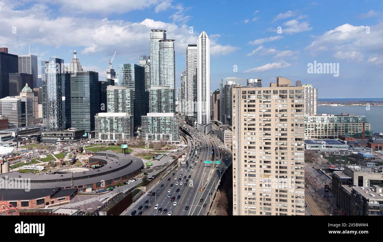 The high-rise office buildings in Toronto Canada aerial view - TORONTO ...