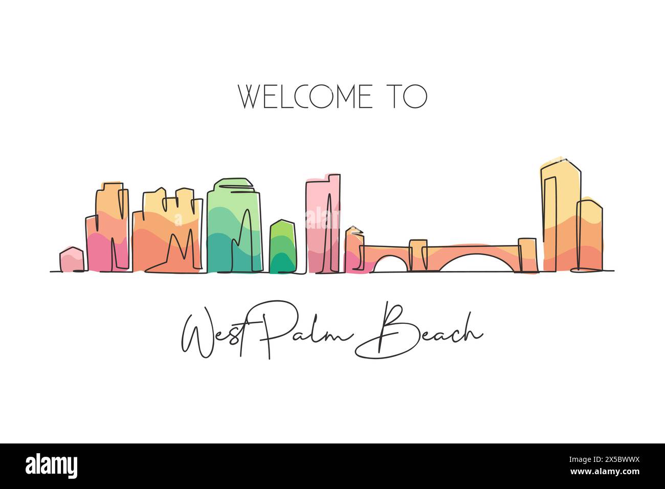 Line art beach scene hi-res stock photography and images - Alamy