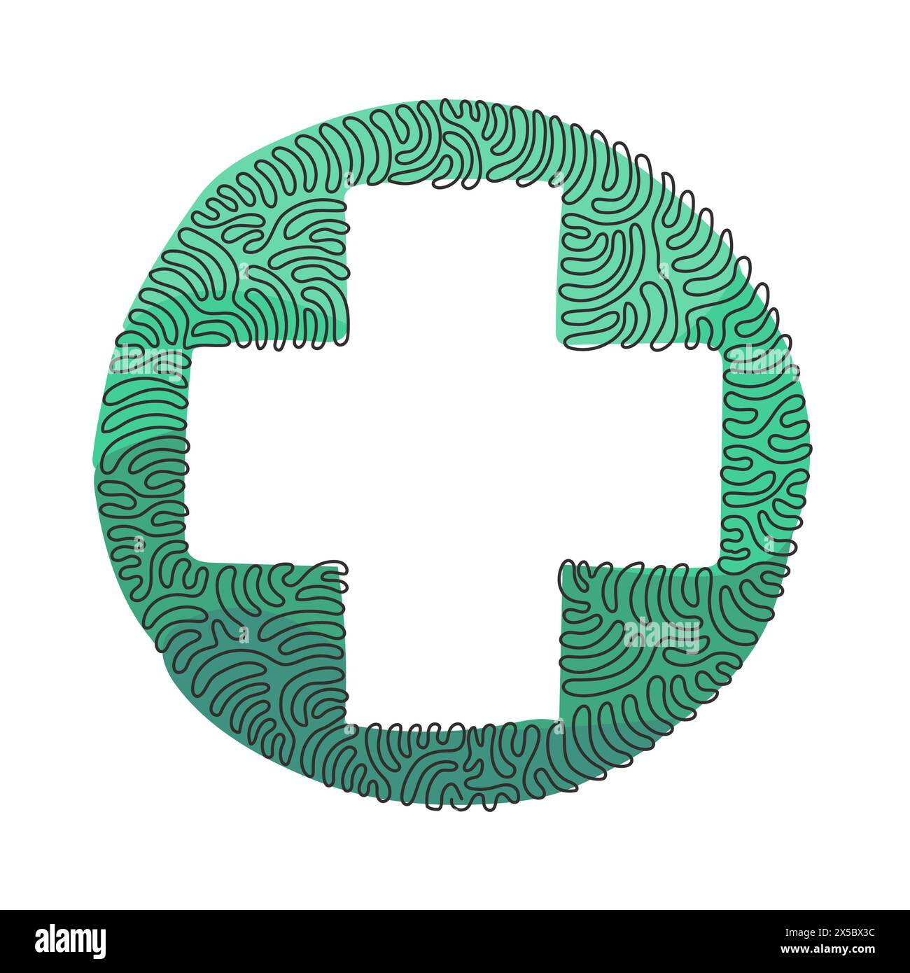 Continuous one line drawing flat design cross badge icon. Black ...