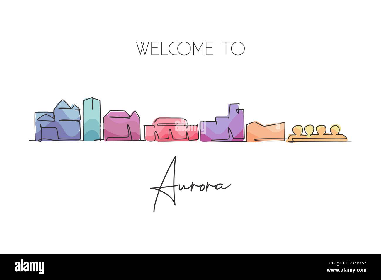 Aurora colorado skyline Cut Out Stock Images & Pictures - Alamy