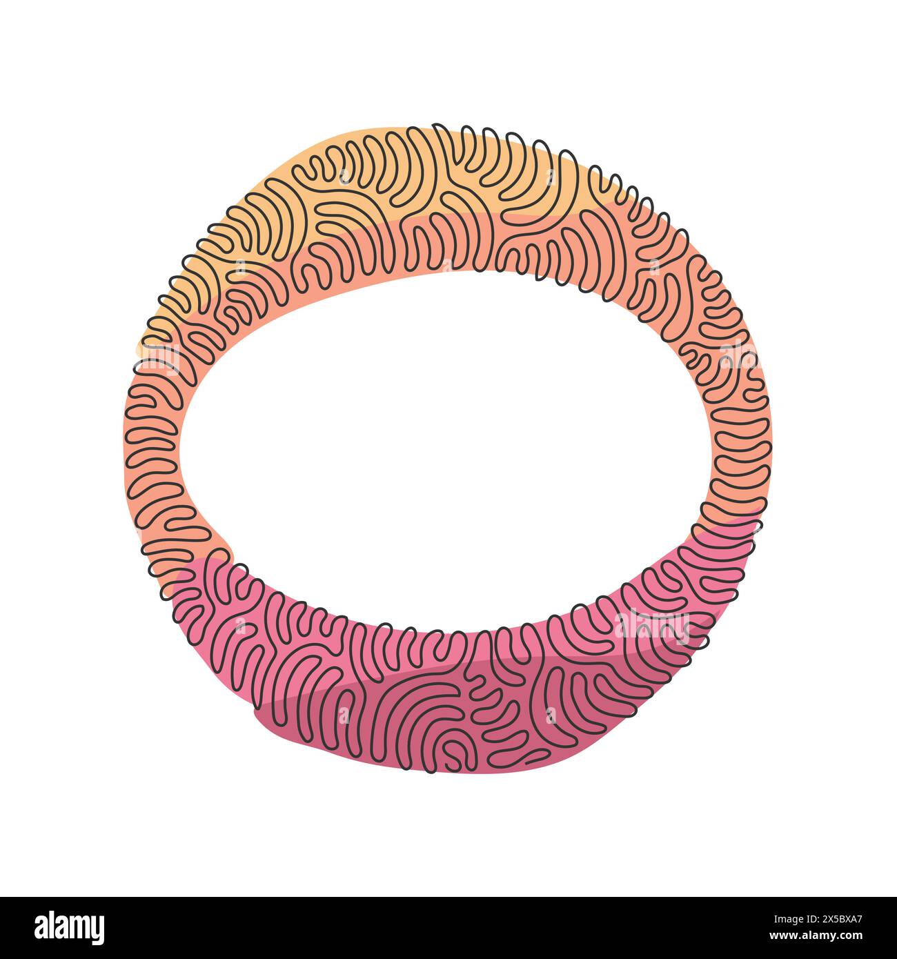 Continuous one line drawing geometric shapes, ellipse icon. Simple line ...