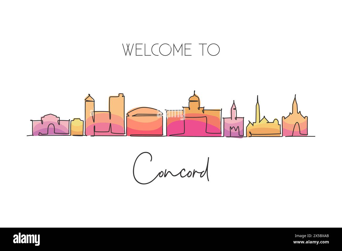 Vintage map of concord Stock Vector Images - Alamy